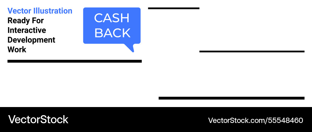 Cashback offer highlight with blue speech bubble Vector Image