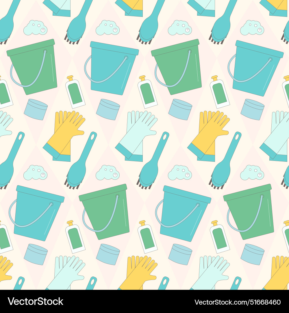 Cleaning seamless pattern supplies for clean Vector Image