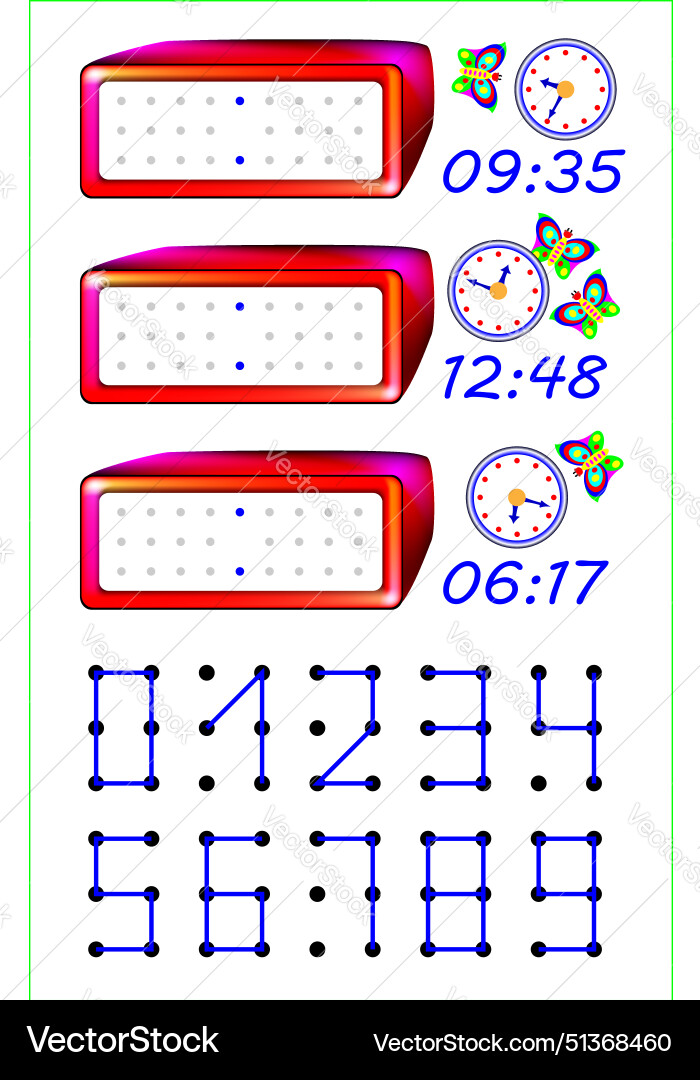 Educational page for young children need to join Vector Image