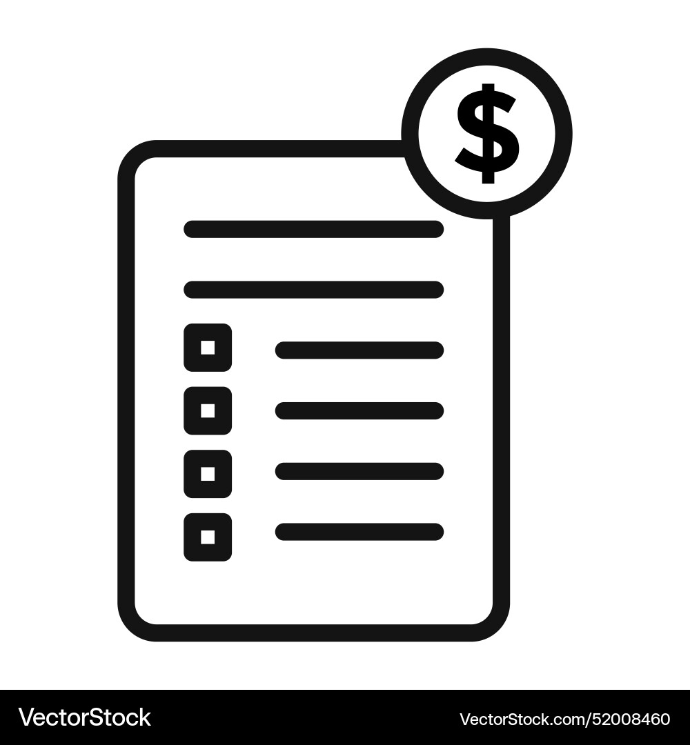 Financial invoice icon perfect for billing Vector Image