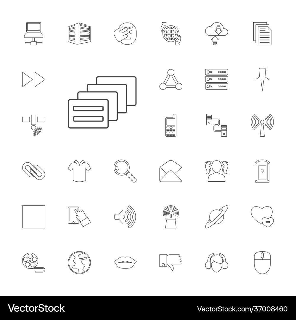 Internet icons Royalty Free Vector Image - VectorStock