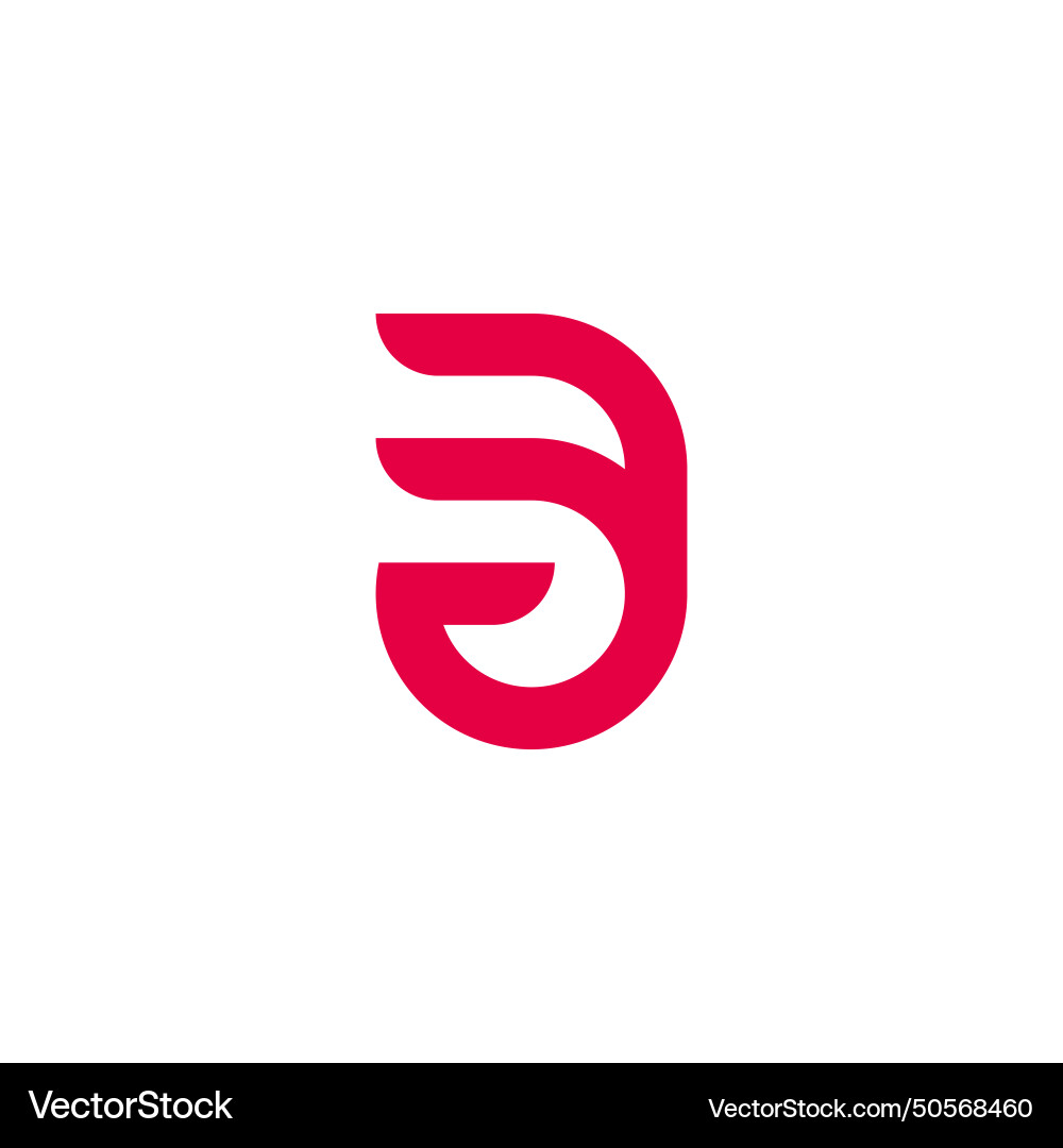 Letter b curves motion run logo Royalty Free Vector Image