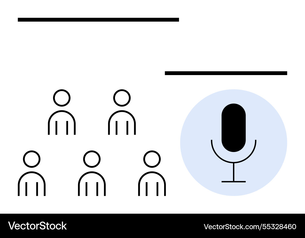 Simplified communication setup with people Vector Image
