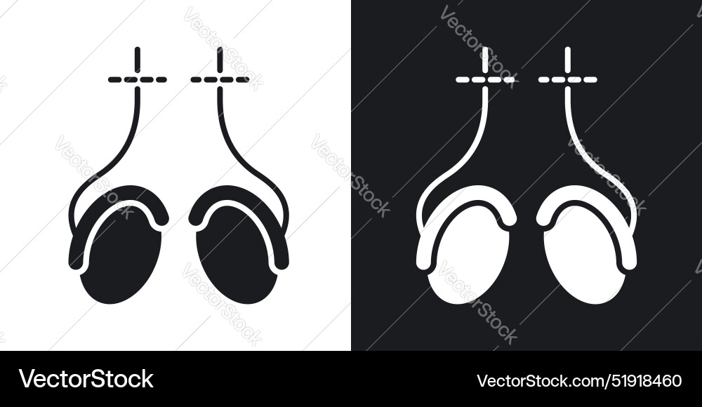 Vasectomy icon set in solid black and white color Vector Image