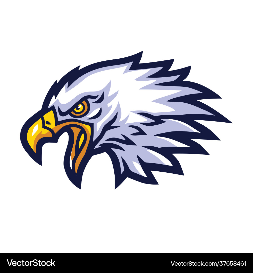 Aggressive Eagle Mascot Logo Royalty Free Vector Image
