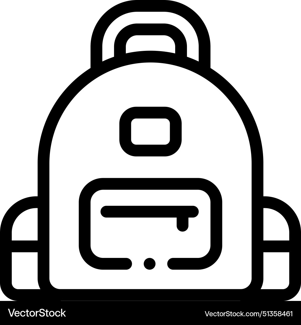 Backpack icon thin linear style design isolated Vector Image