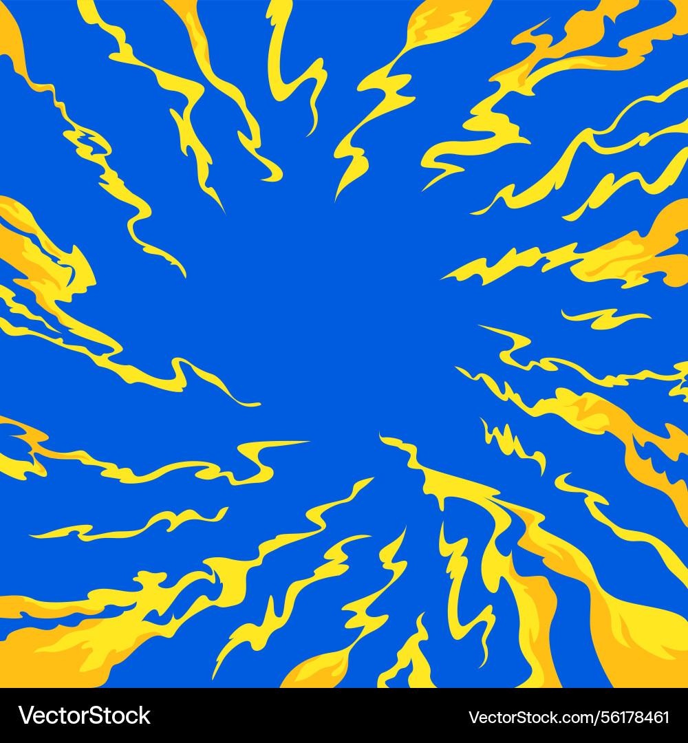 Comic book flame background cartoon explosion Vector Image