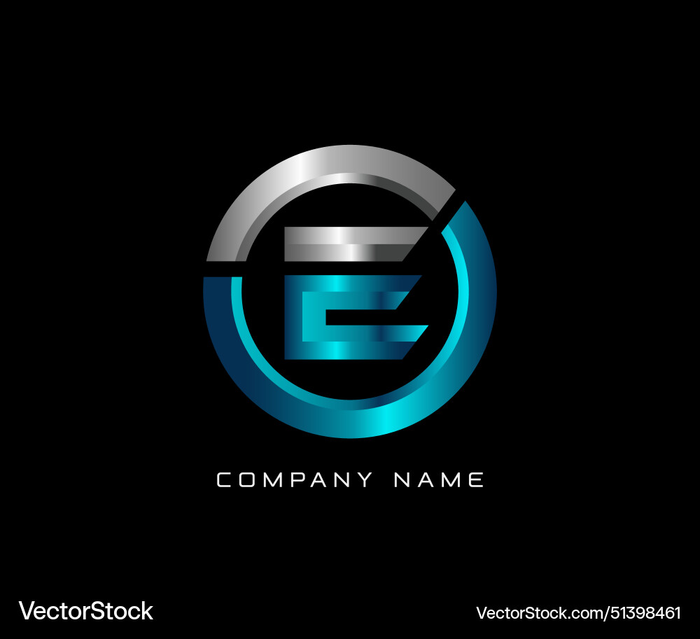 E letter corporate logo design template Royalty Free Vector