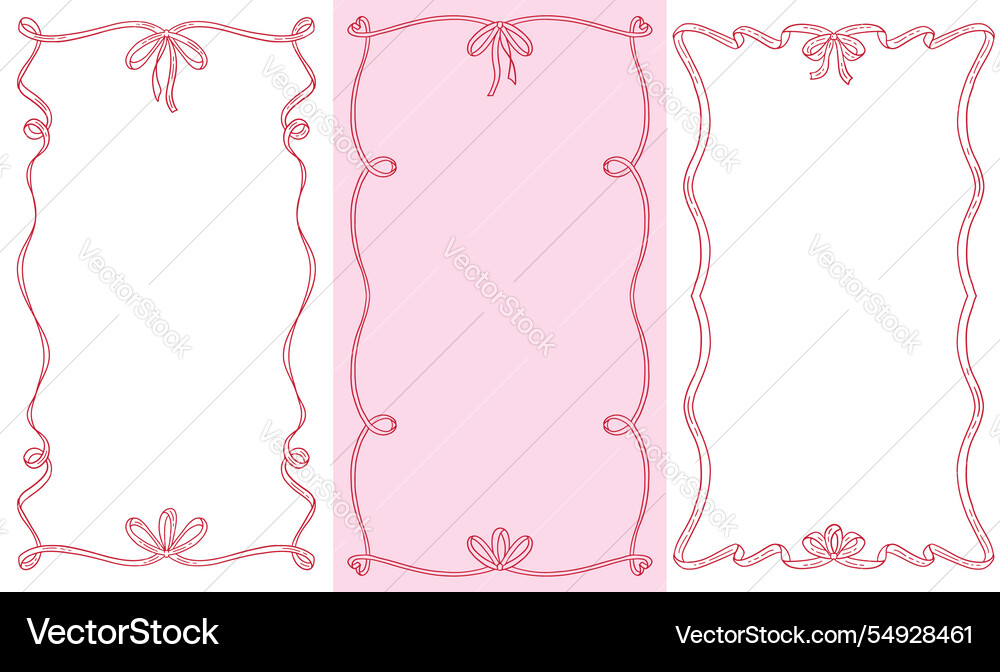 Elegant Ribbon Frames Set Royalty Free Vector Image