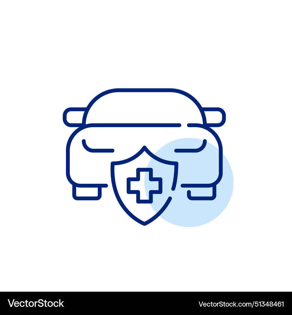 Health insurance plans for drivers car shield Vector Image