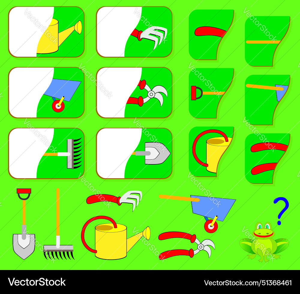 Logic exercise for children educational game Vector Image