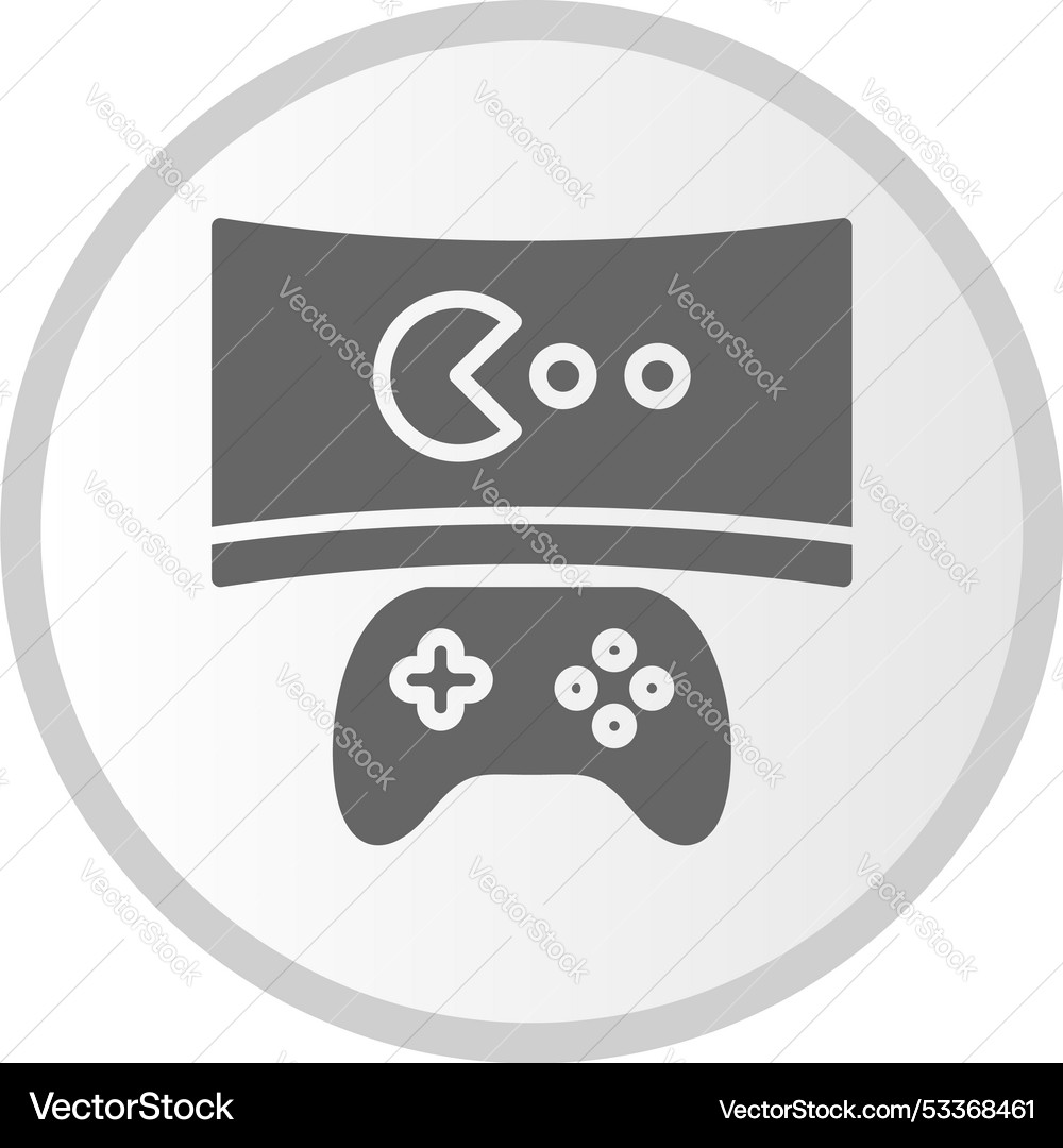 Playstation glyph circle grey icon Royalty Free Vector Image