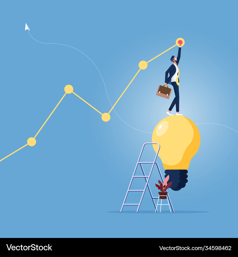 A successful-smart investment and growth concept Vector Image