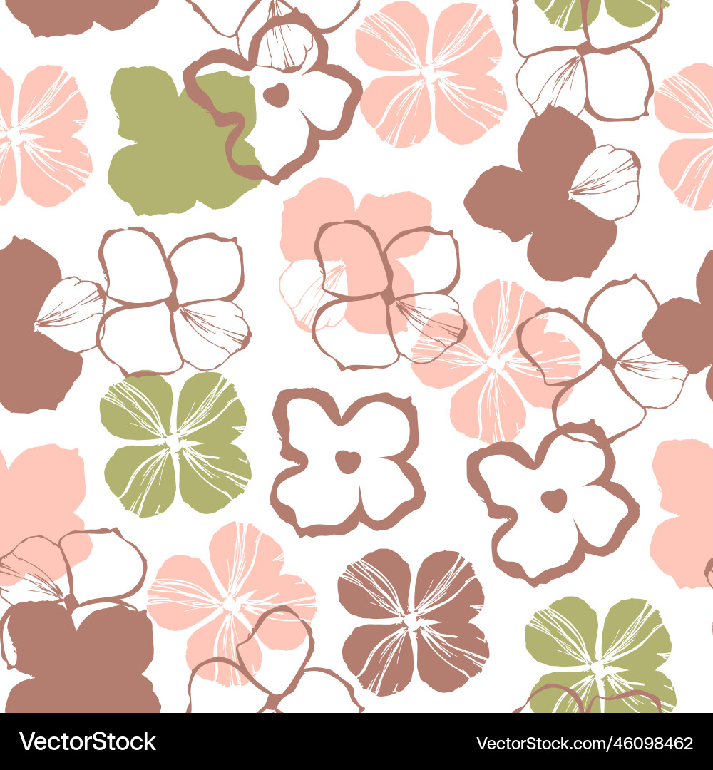 Elegant Floral Stem Pattern Royalty Free Vector Image