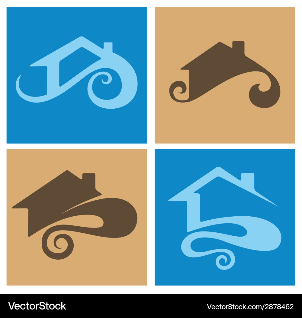 Home emblems Royalty Free Vector Image - VectorStock