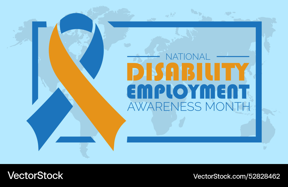 National disability employment awareness month Vector Image