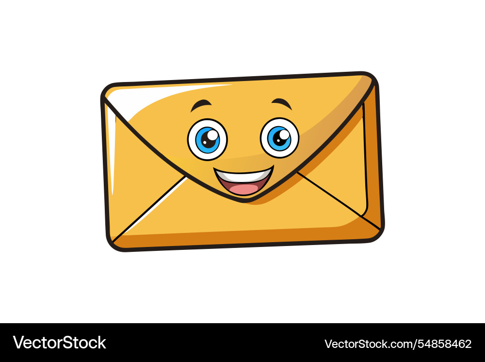 Playful animated envelope representing email Vector Image