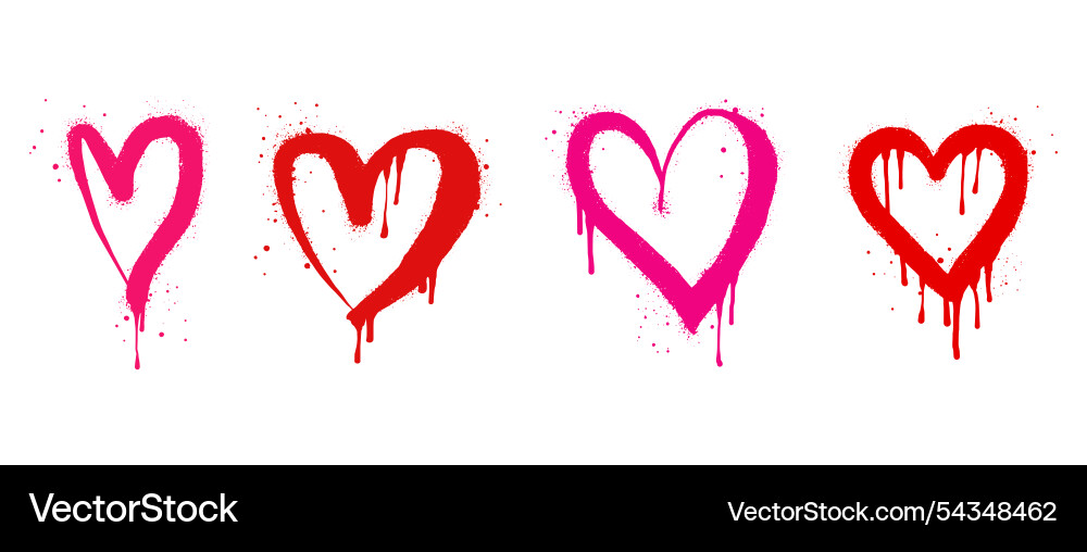 Spray painted graffiti heart sign Royalty Free Vector Image