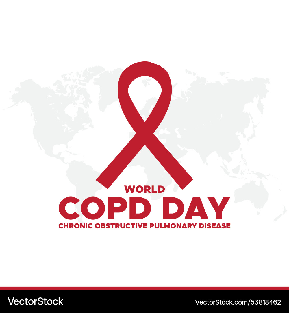World copd day greeting card graphic Royalty Free Vector