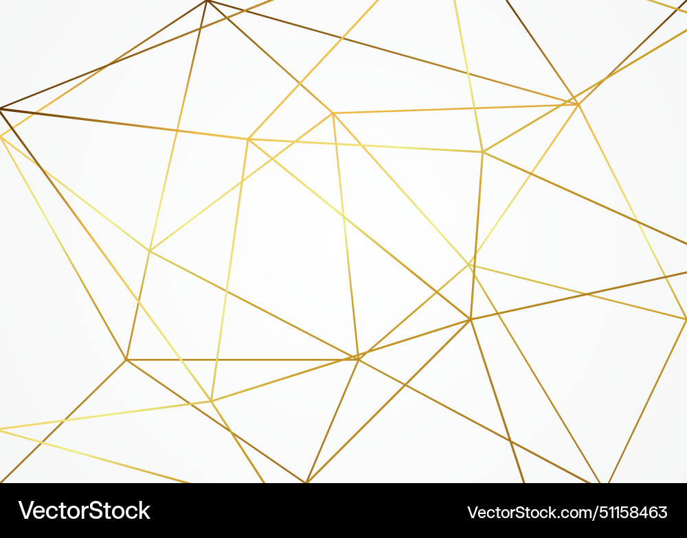Abstract polygonal pattern luxury golden line Vector Image