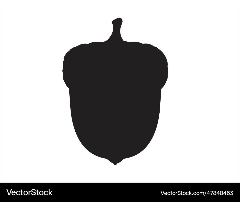 Acorn Silhouette - Simple Royalty Free Vector Image