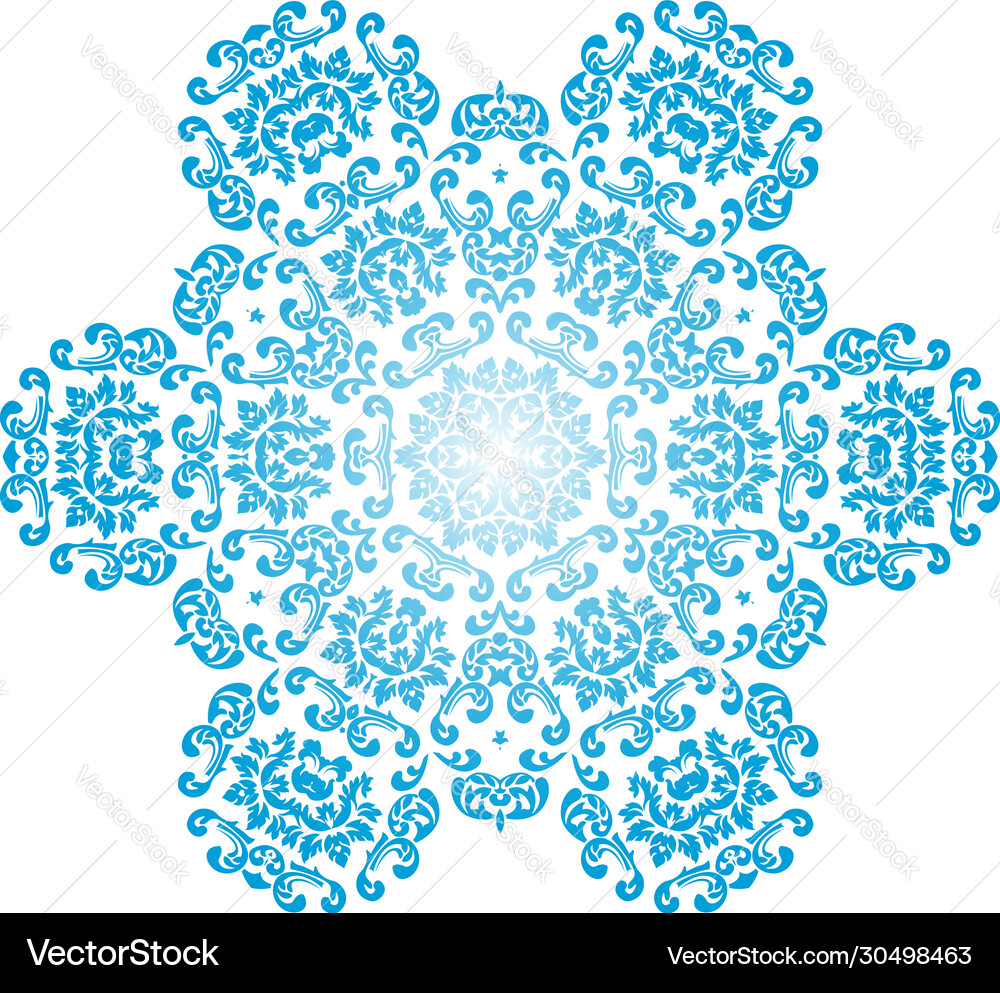 Circle snowflake Royalty Free Vector Image - VectorStock