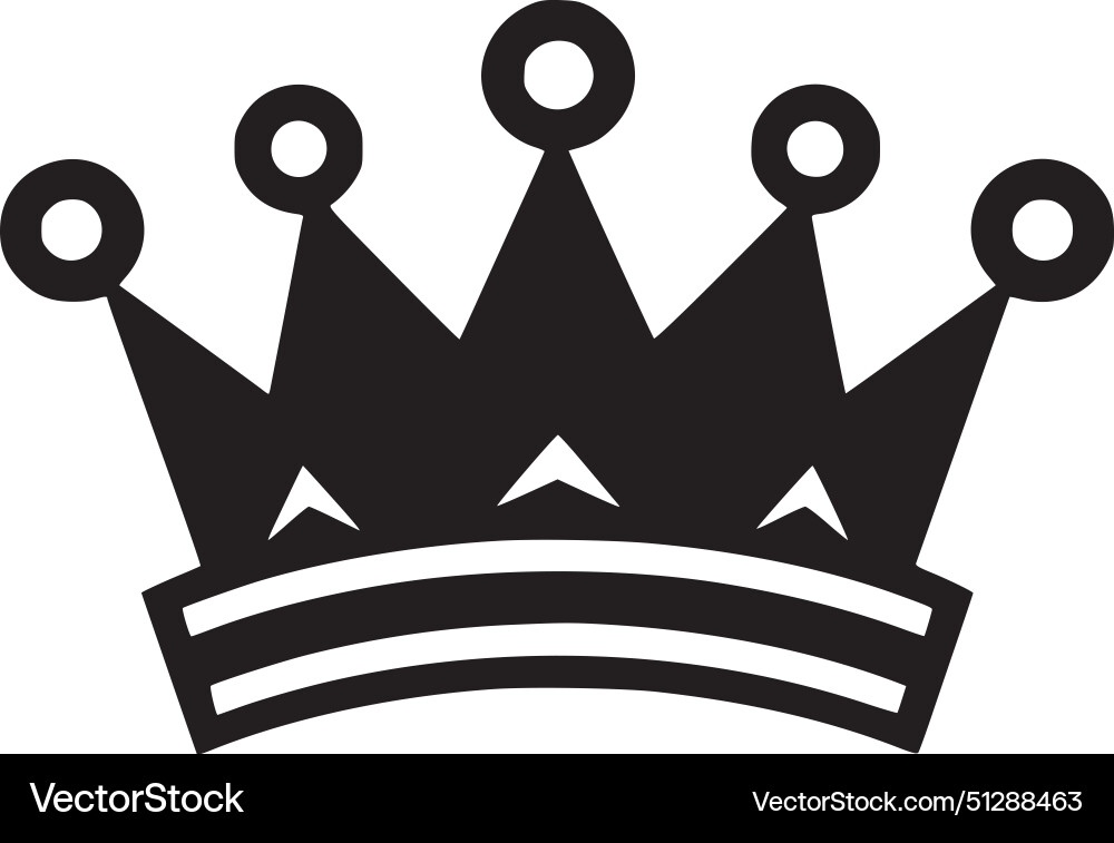 Crown - minimalist and simple silhouette Vector Image