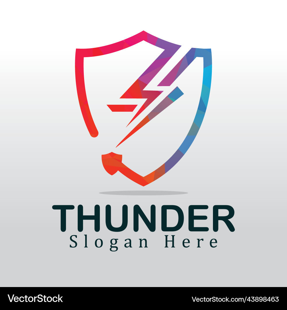 Lightning bolt logo concept thunderbolt Royalty Free Vector