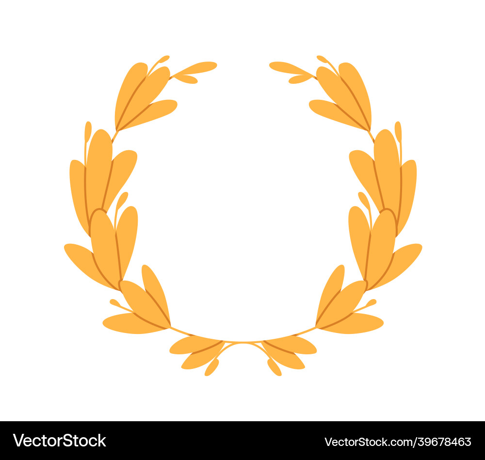 Roman laurel wreath from laurus leaf circle award Vector Image