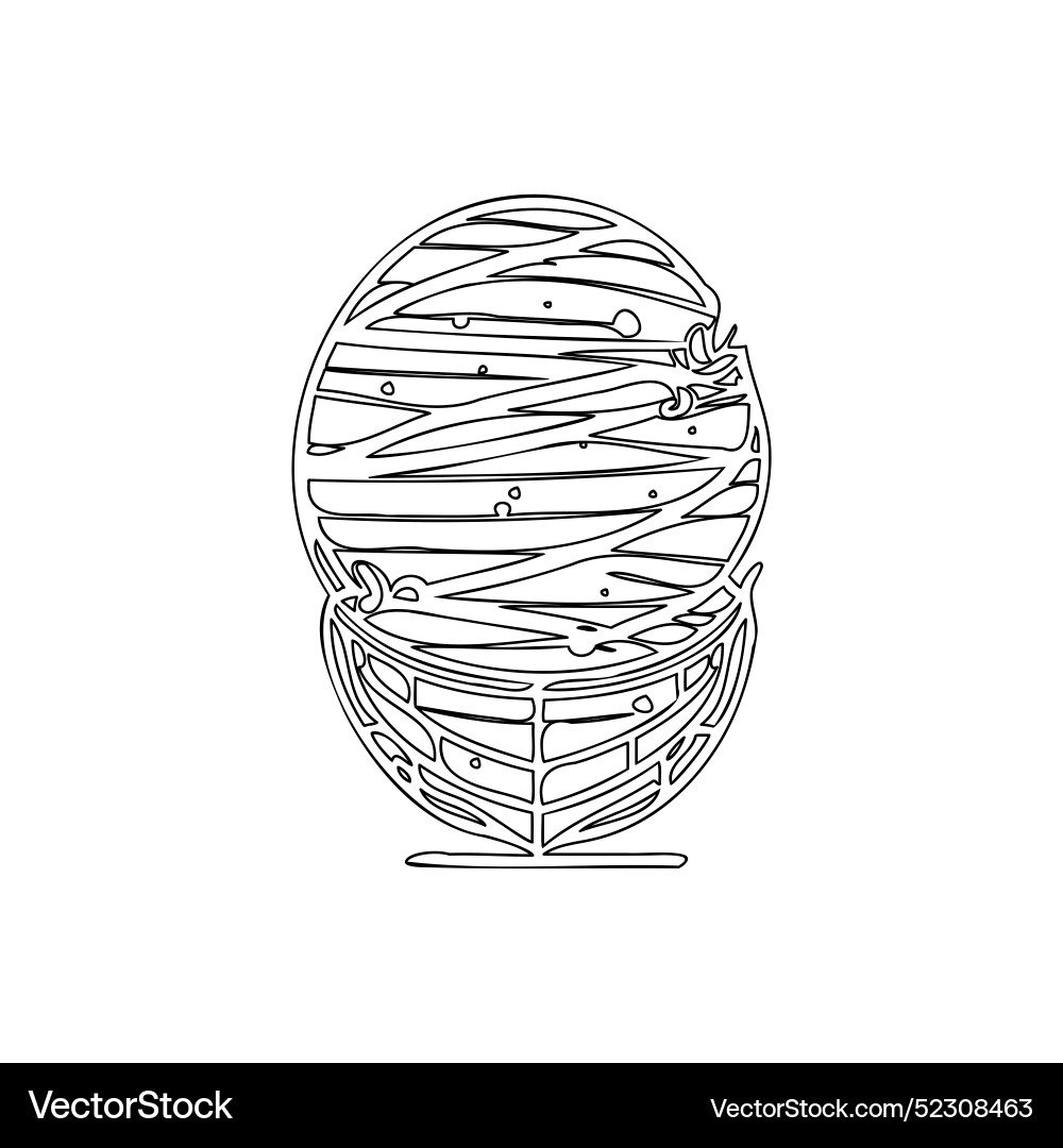 Satellite outline sketch Royalty Free Vector Image