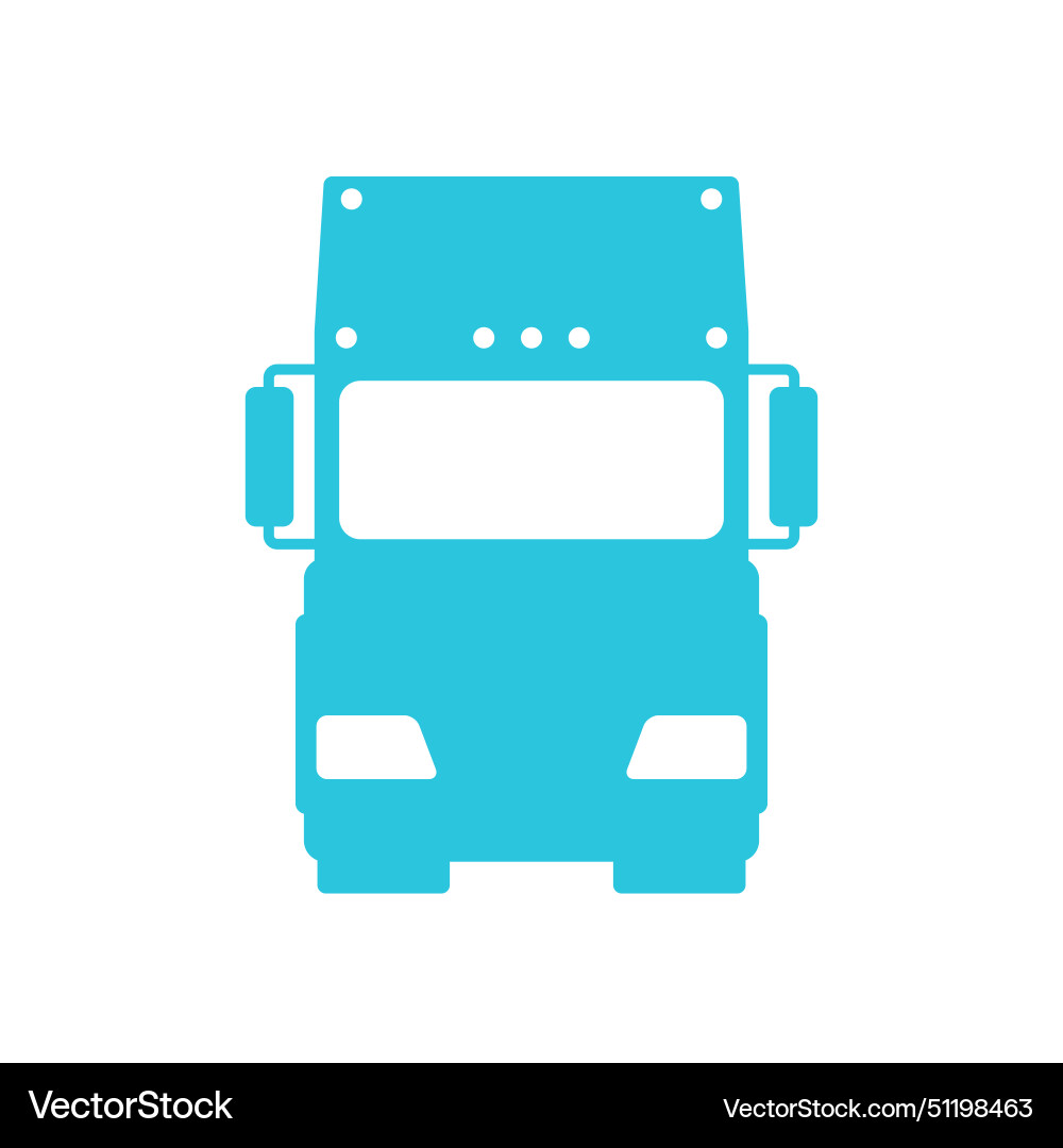 Truck icon front viewisolated on white Royalty Free Vector