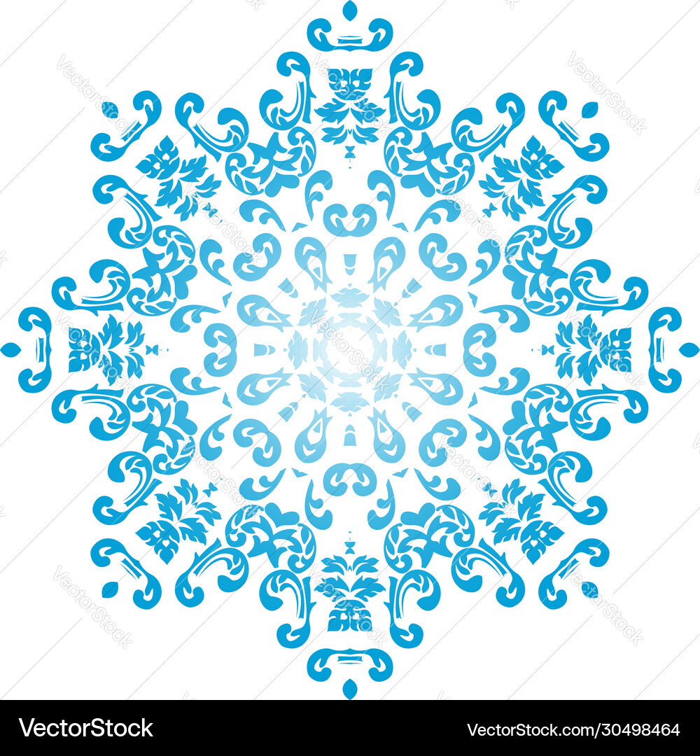 Circle snowflake Royalty Free Vector Image - VectorStock