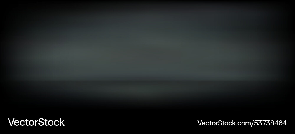Empty black solid studio gradient bg with Vector Image