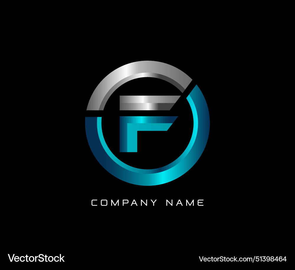 F letter corporate logo design template Royalty Free Vector