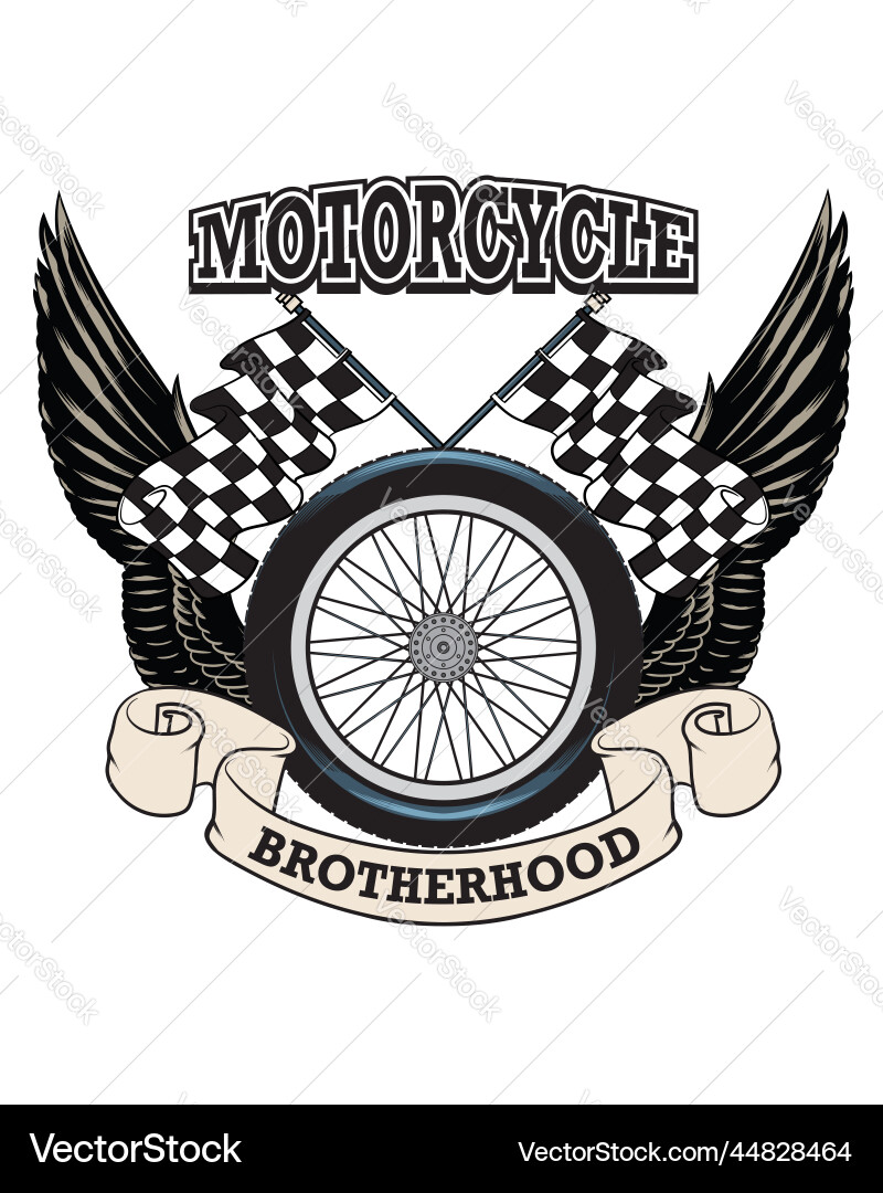 Motorcycle brotherhood Royalty Free Vector Image