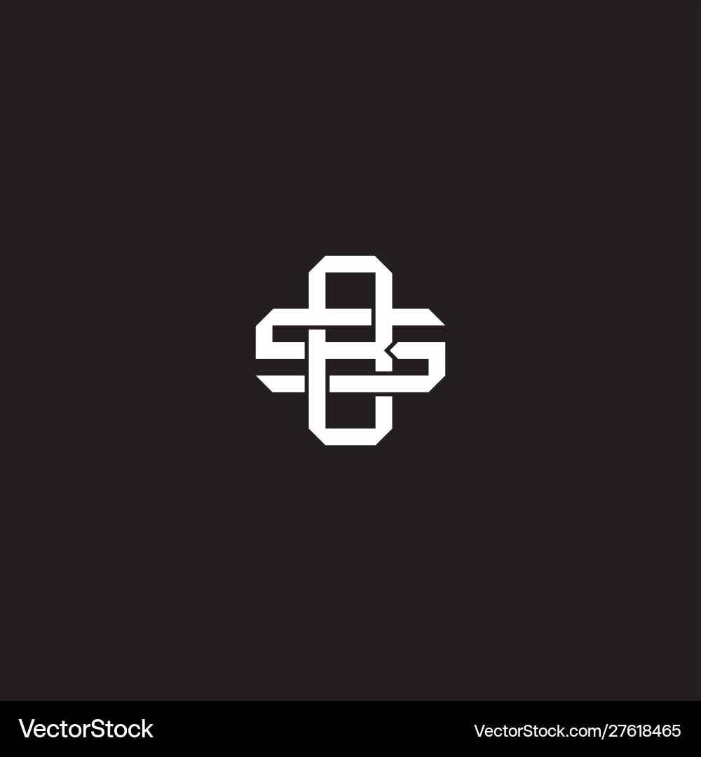 Bs initial letter overlapping interlock logo Vector Image