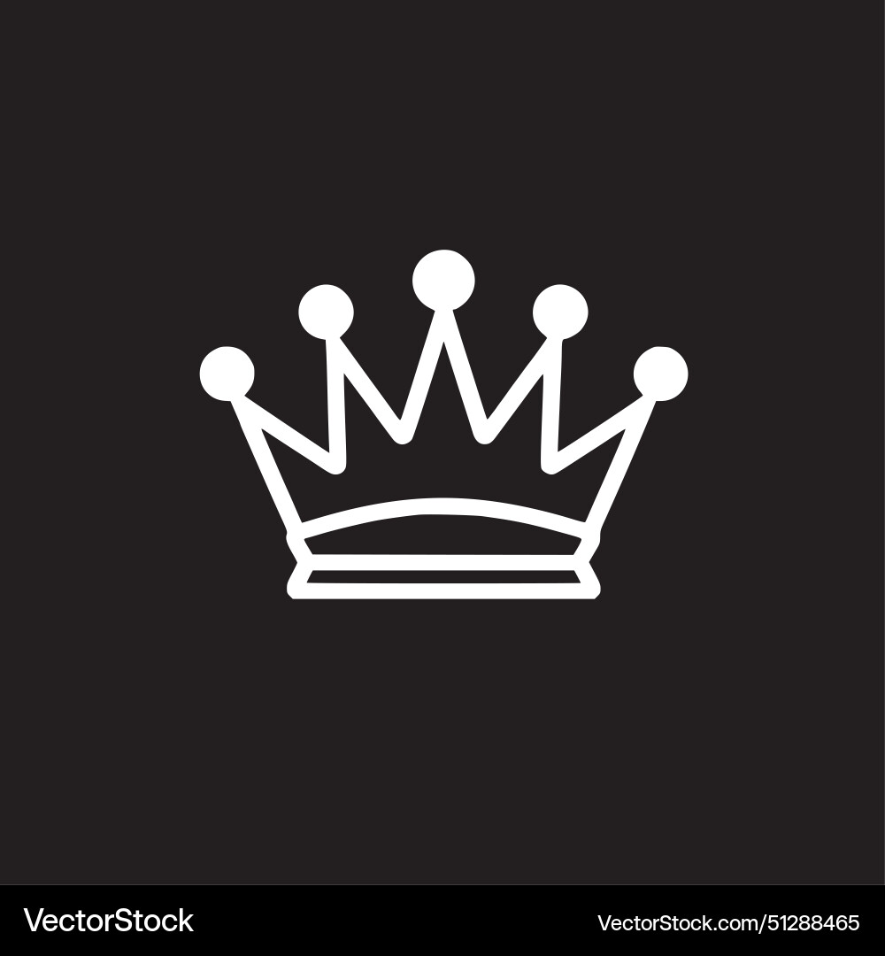 Crown - minimalist and flat logo Royalty Free Vector Image