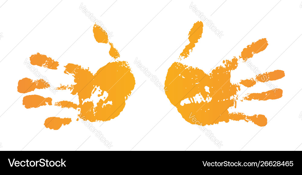 Hand paint print set isolated white background Vector Image