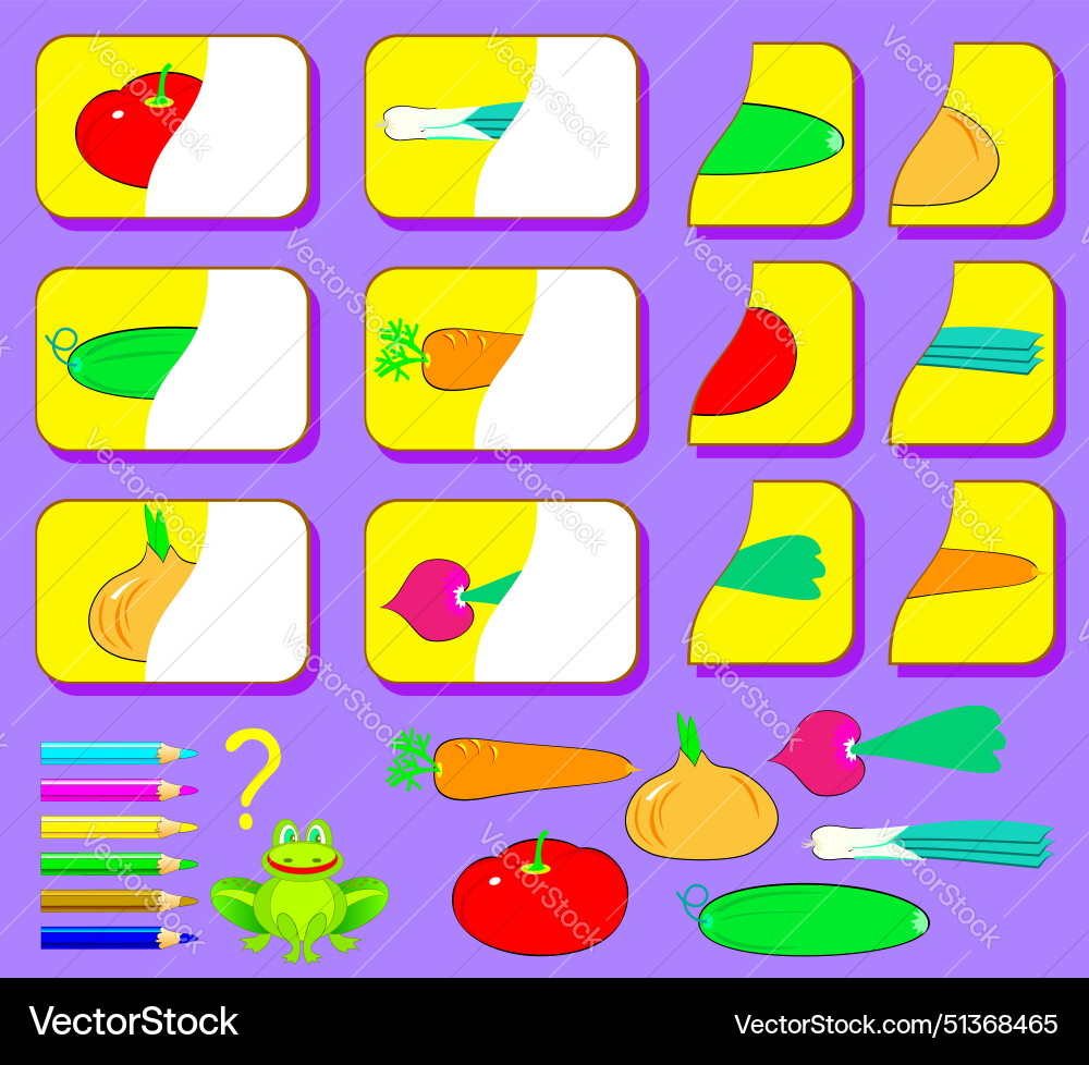 Logic exercise for children educational game Vector Image