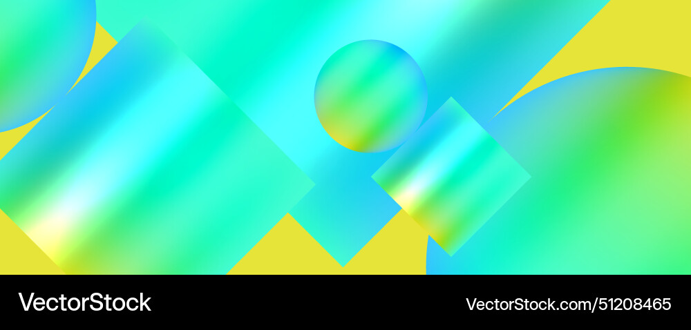 Neon color abstract geometric shapes background Vector Image