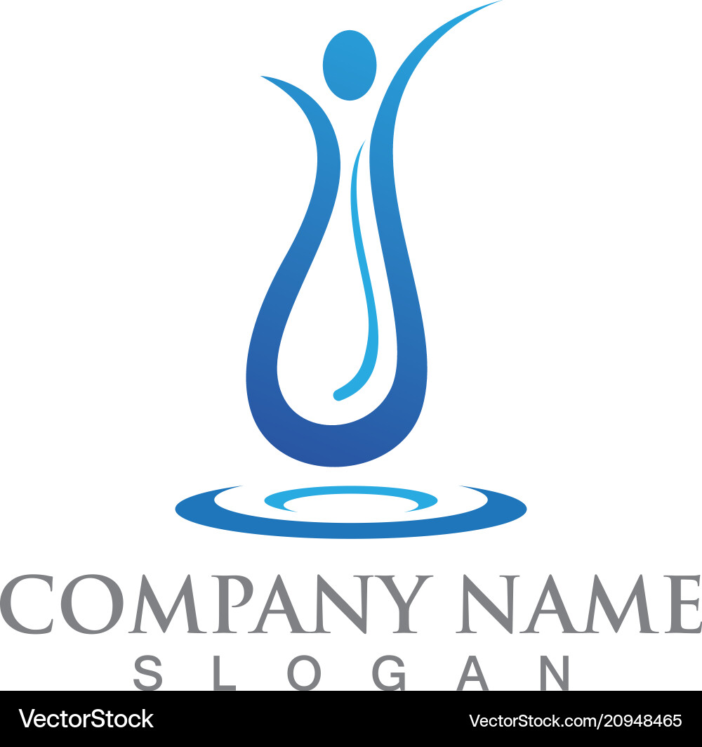 Water people logo and symbols template app Vector Image