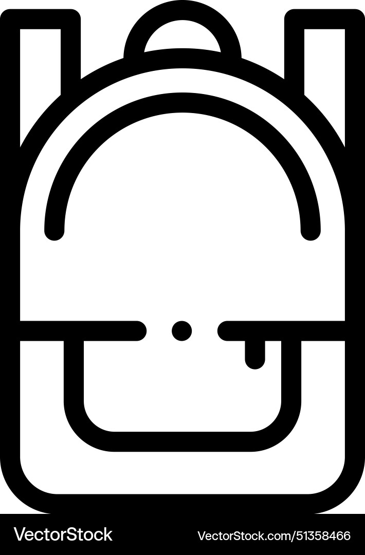 Backpack icon thin linear style design isolated Vector Image