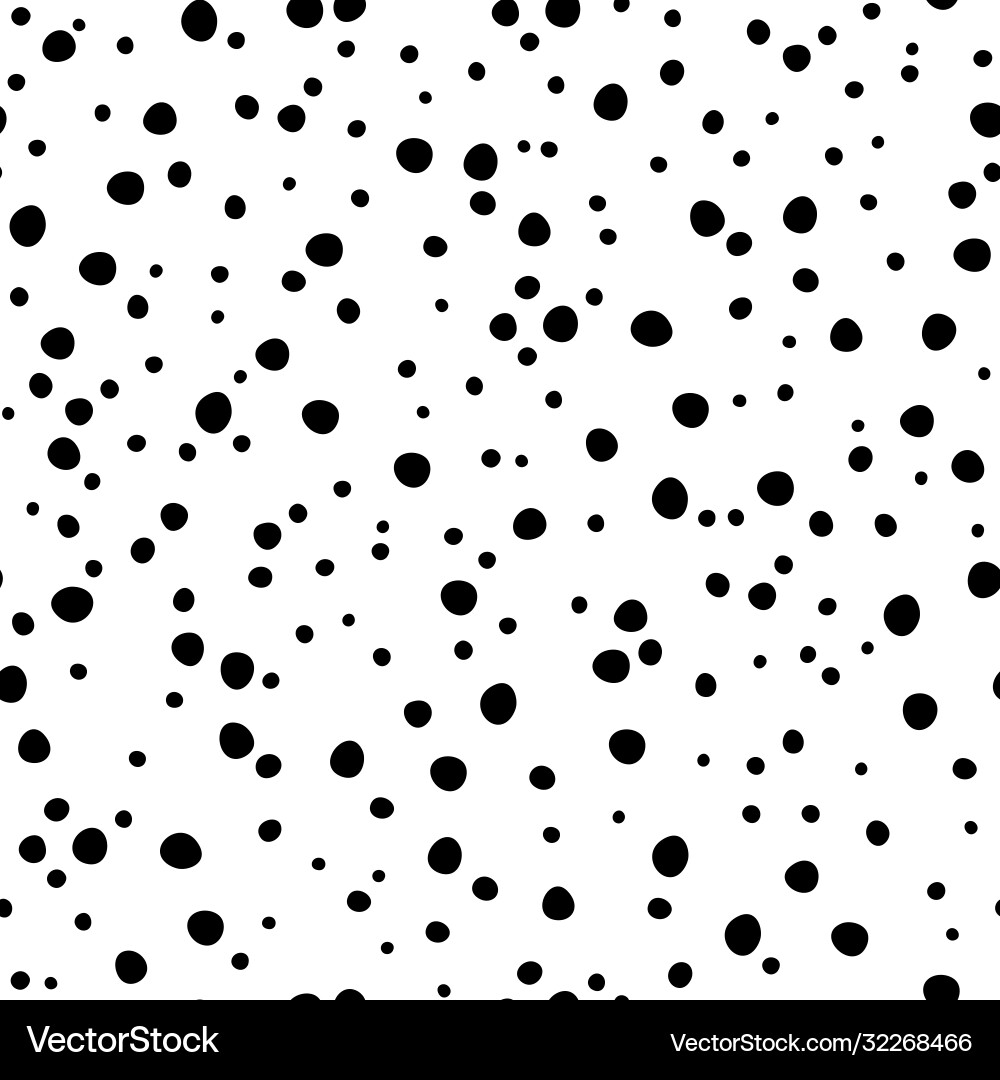 Black spot seamless pattern on white background Vector Image
