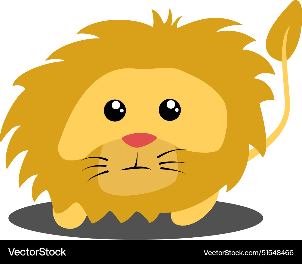 Cute lion cartoon character Royalty Free Vector Image