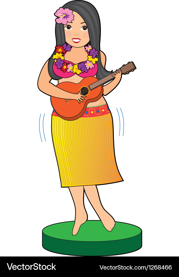 Hula girl Royalty Free Vector Image - VectorStock