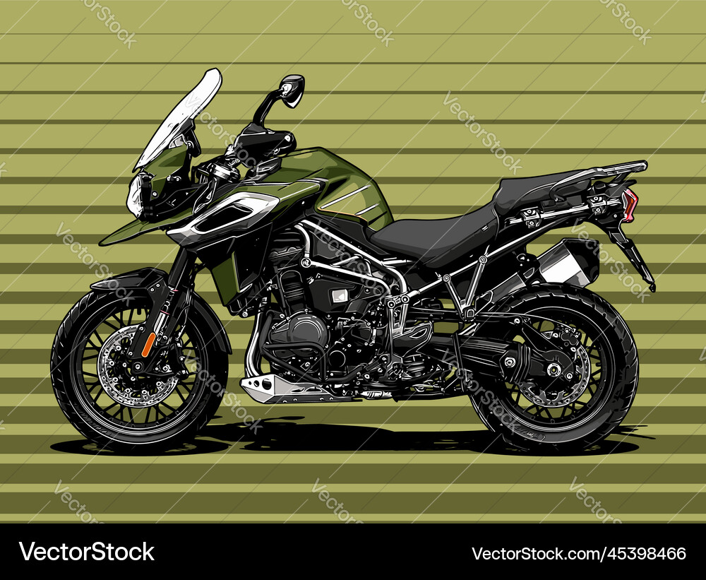 Motorcycles side view template Royalty Free Vector Image