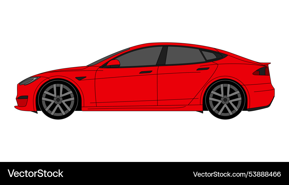 Tesla model s Royalty Free Vector Image - VectorStock