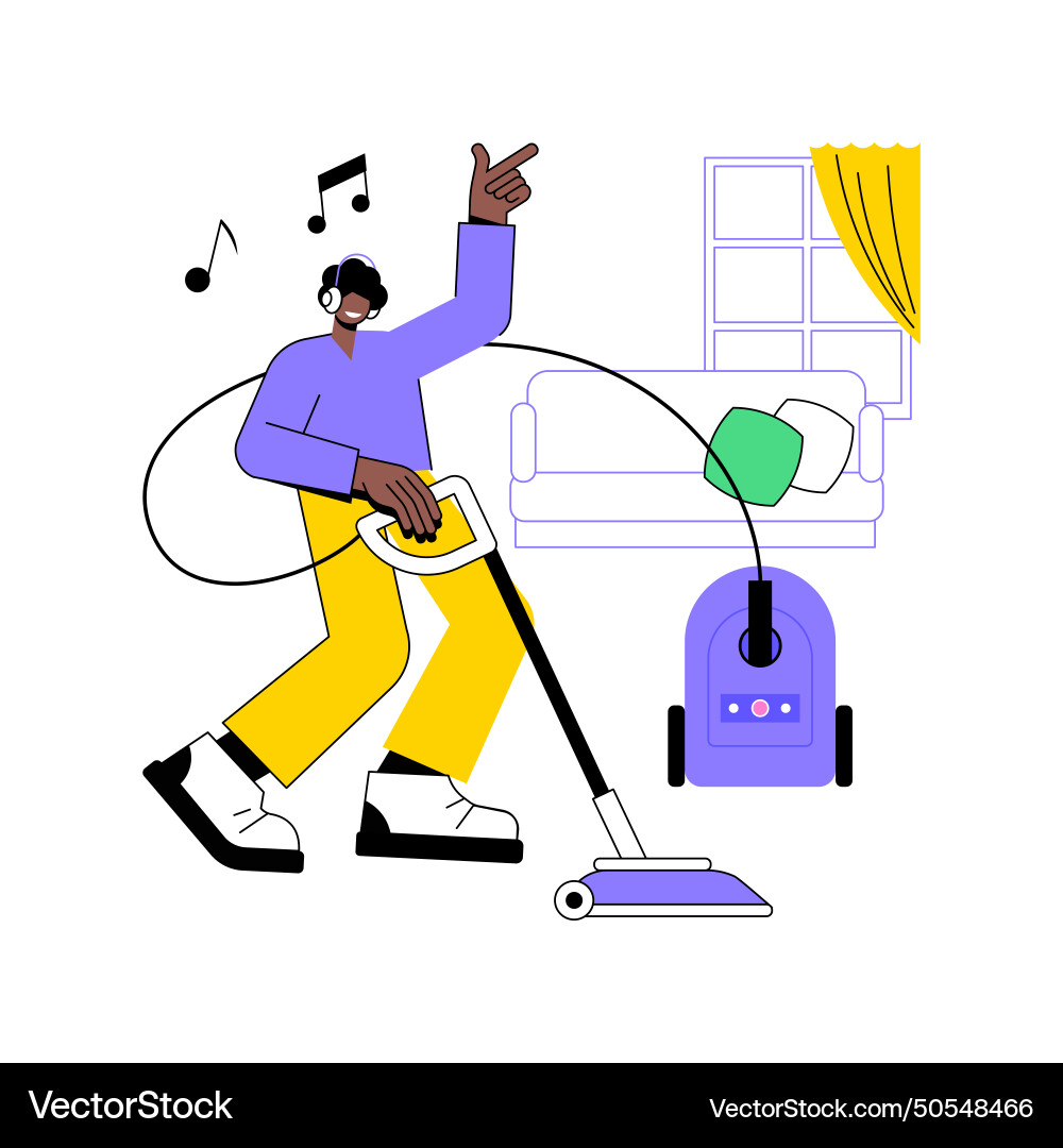 Vacuum cleaning isolated cartoon Royalty Free Vector Image