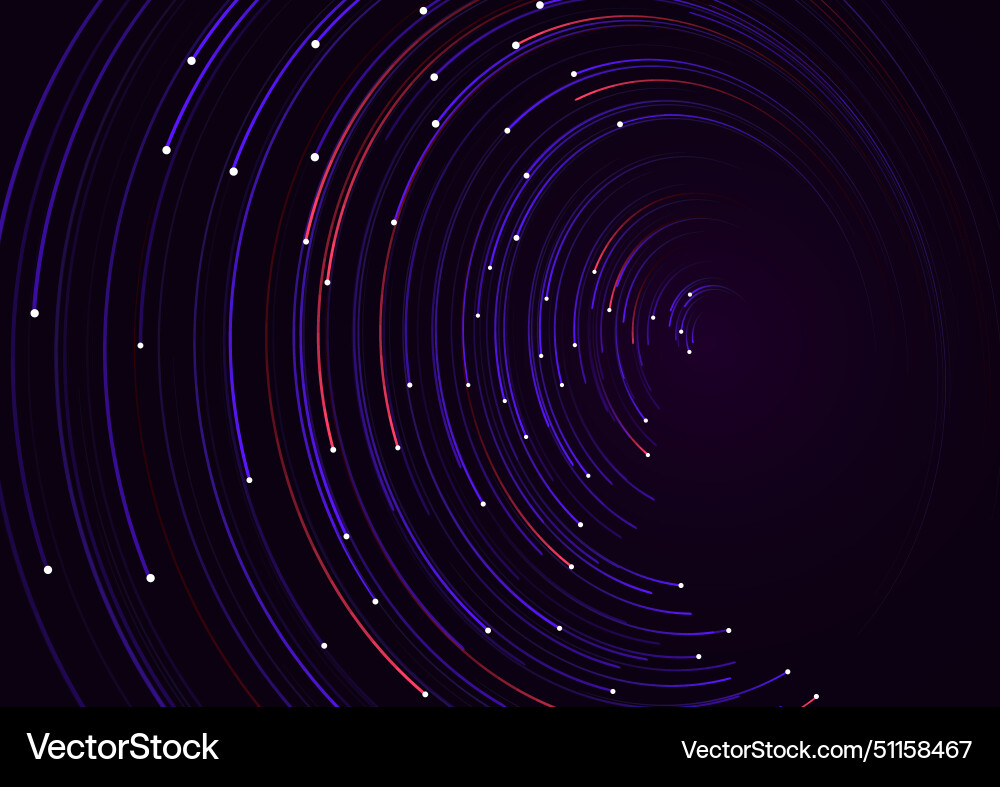 Data flow technology connection abstract radial Vector Image