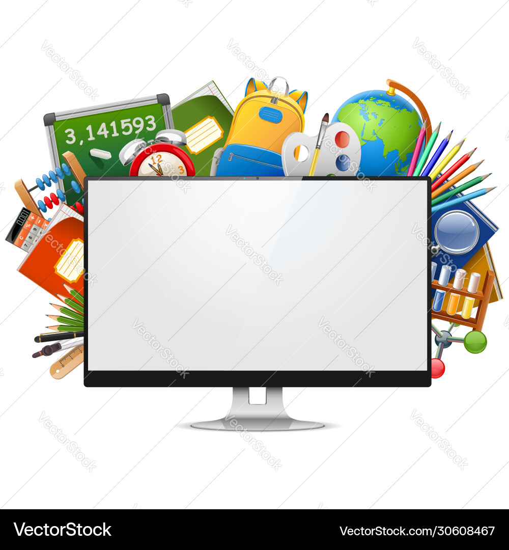 Distance learning concept Royalty Free Vector Image